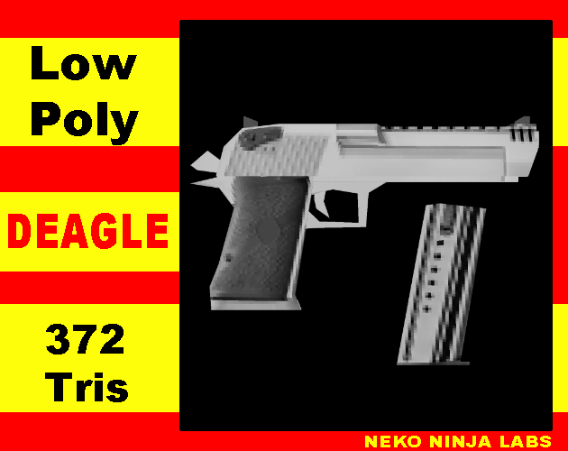 (FREE) PSX Low Poly Deagle - Game Ready by Neko Ninja Labs