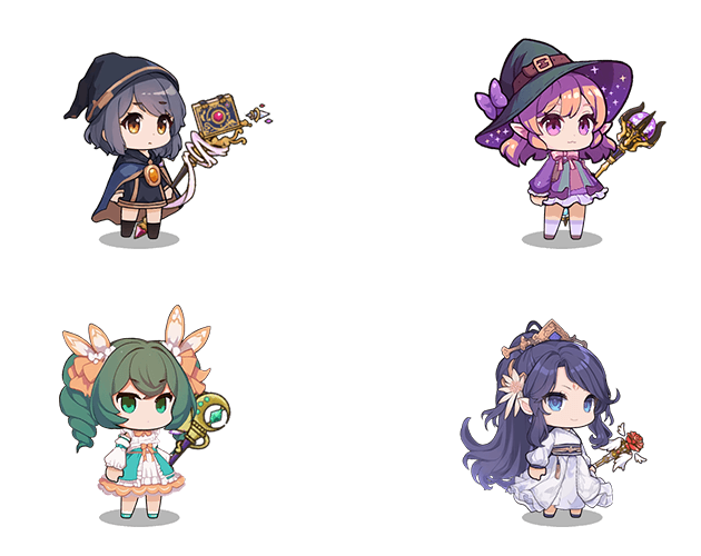 2D Spine, Character Set by icebluenet