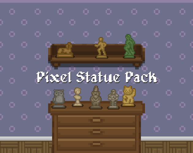 🗿 Pixel Statue Pack – Tiny Sculptures for Cozy 2D Games by Biruk Okami