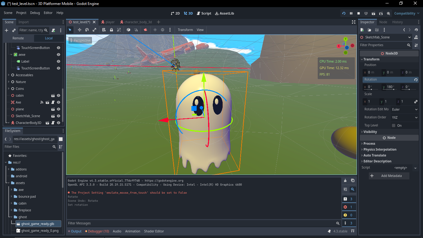 3D Platformer Mini Project #3 - itch.io