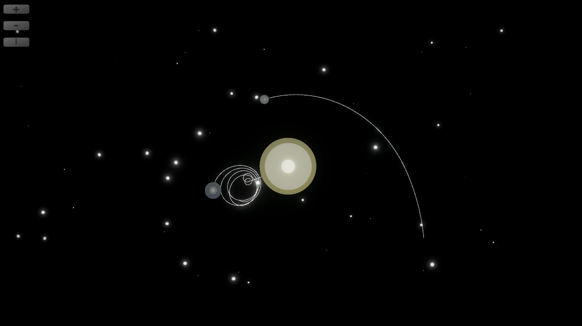 2D n-body orbit visualiser by 91Aqri
