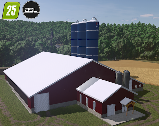 FS25 Cow shed by BSLModding