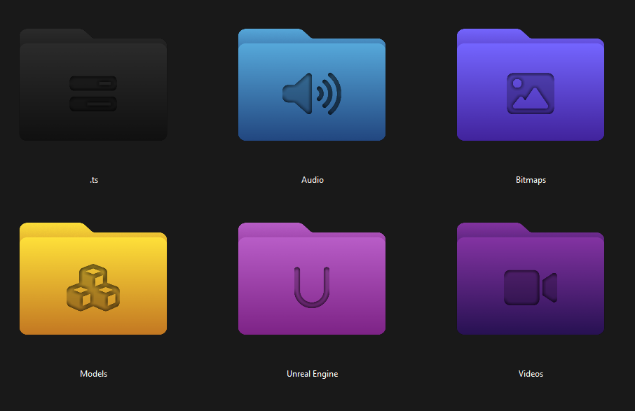 Folder Icons - Clean by Janis (Bubbly Games)