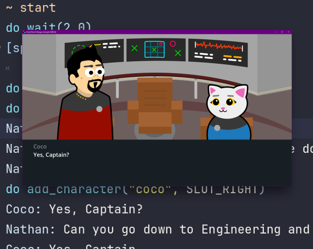 Visual Novel Example Project by Nathan Hoad