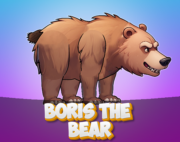 Boris The Bear- 2D Animated Character (Spriter) by Gamelauncher Shop