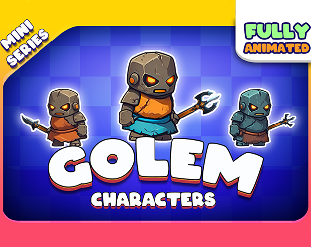 Golem- 2D Animated Character (Spriter) by Gamelauncher Shop
