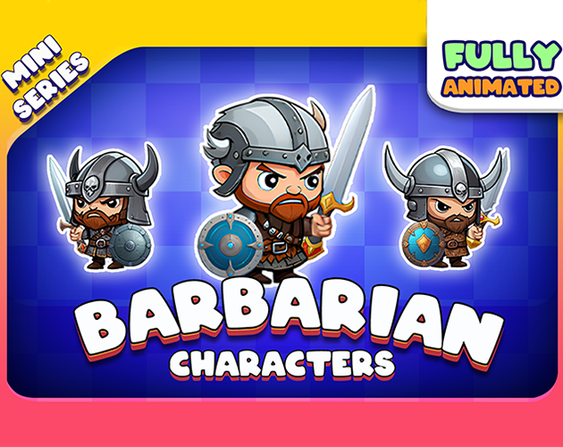 Barbarian- 2D Animated Character (Spriter) by Gamelauncher Shop