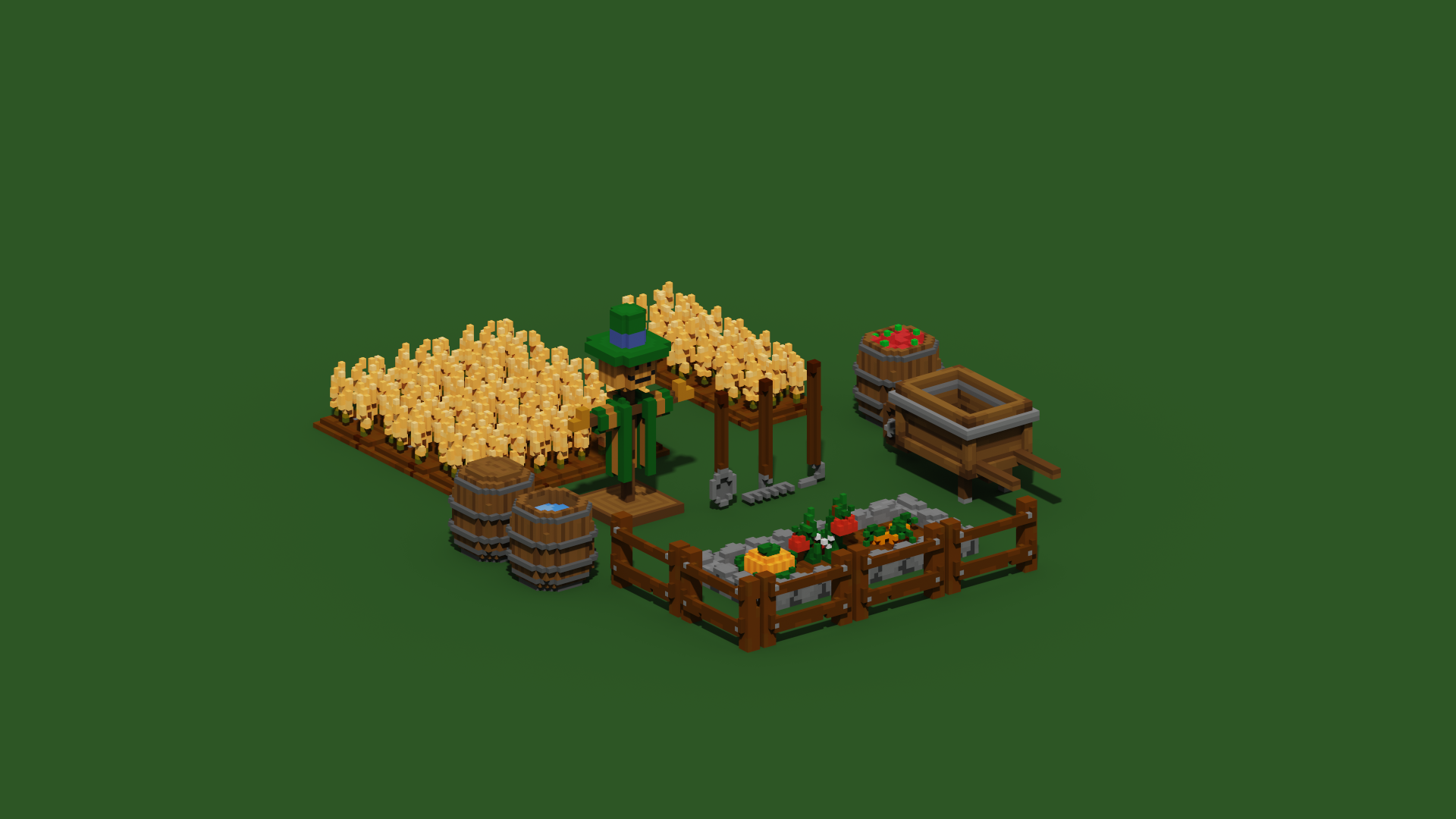 Free Voxel Farm Asset Pack by evgenyyurich