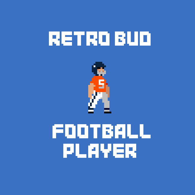 Retro Bud Football Player by BORNE