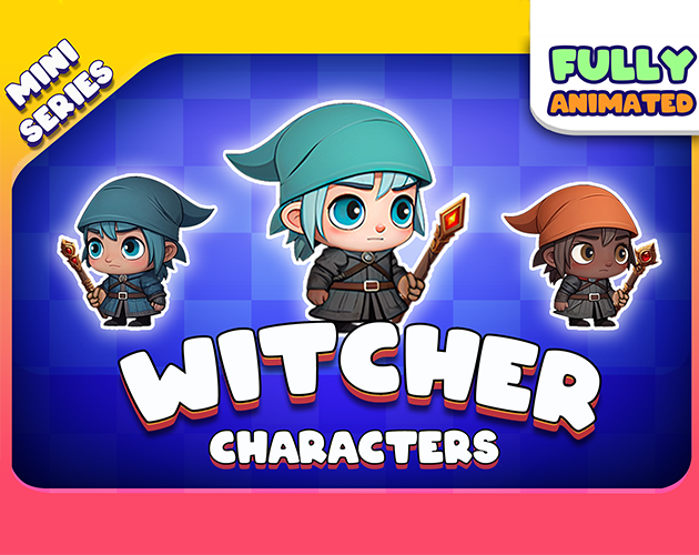 Witcher- 2D Animated Character (Spriter) by Gamelauncher Shop