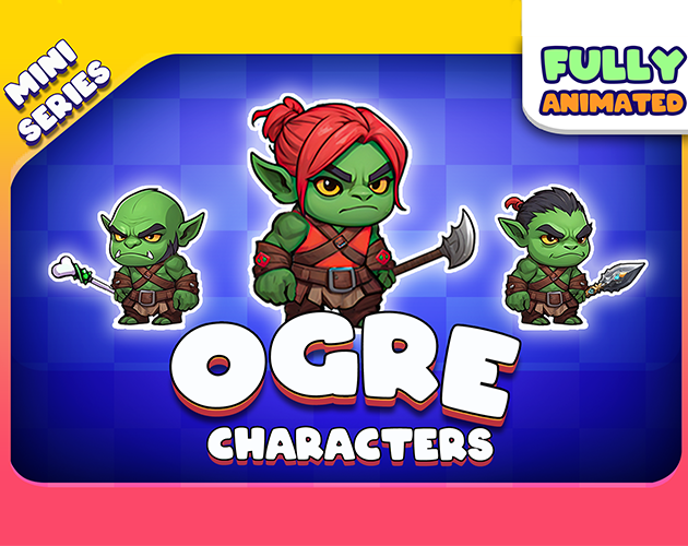Tiny Ogre- 2D Animated Character (Spriter) by Gamelauncher Shop