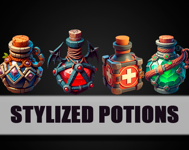 Pack 40 - Stylized Potions 400+ Sprites by FortressSide
