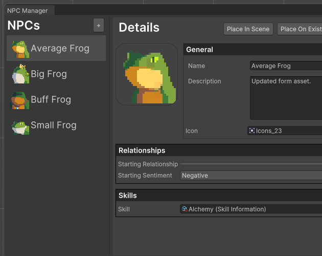 NPC and Skill Manager for Unity by GeorgeHewitt