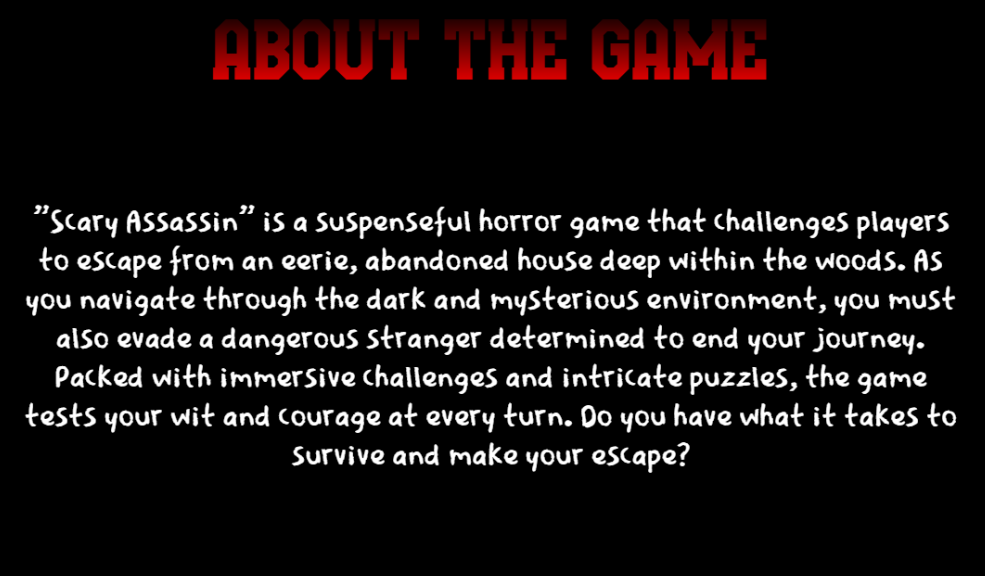Scary Assassin - Horror Game by MalomStudios, modgames