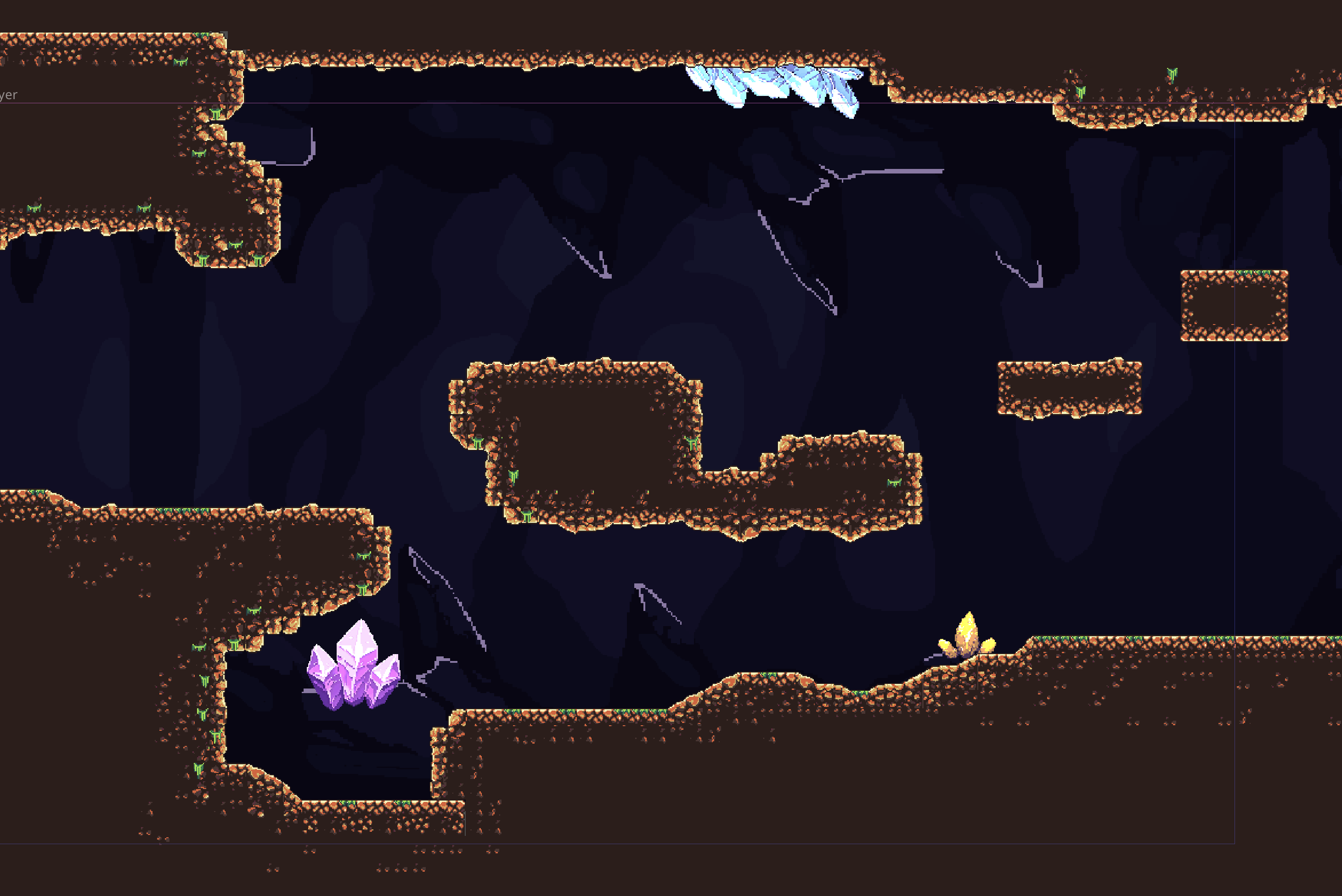 Crystal Cave Platformer Tileset by Klaibeda
