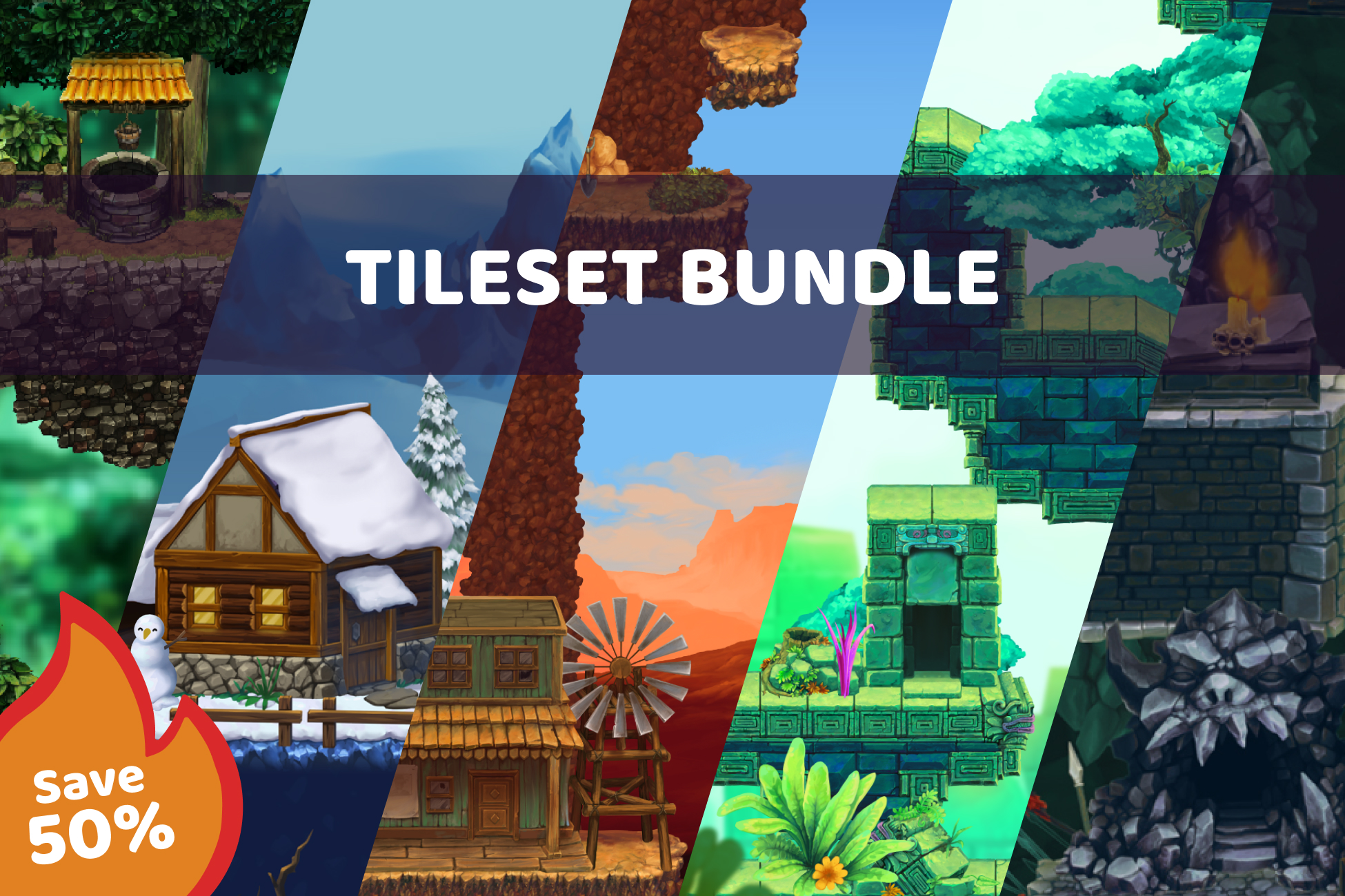 Adventure Platformer Tileset Bundle by ludicarts - itch.io