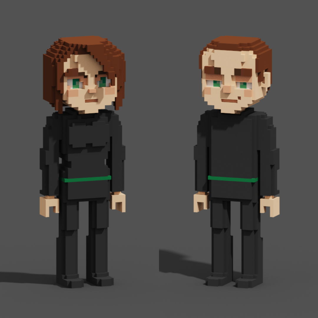 Voxel Human Adult Models by kalxaldev