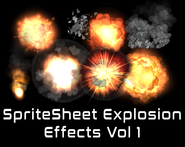 SpriteSheet Explosion Effects Vol 1 by CreepyCat