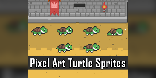 2D Pixel Art Turtle Sprites by Elthen's Pixel Art Shop