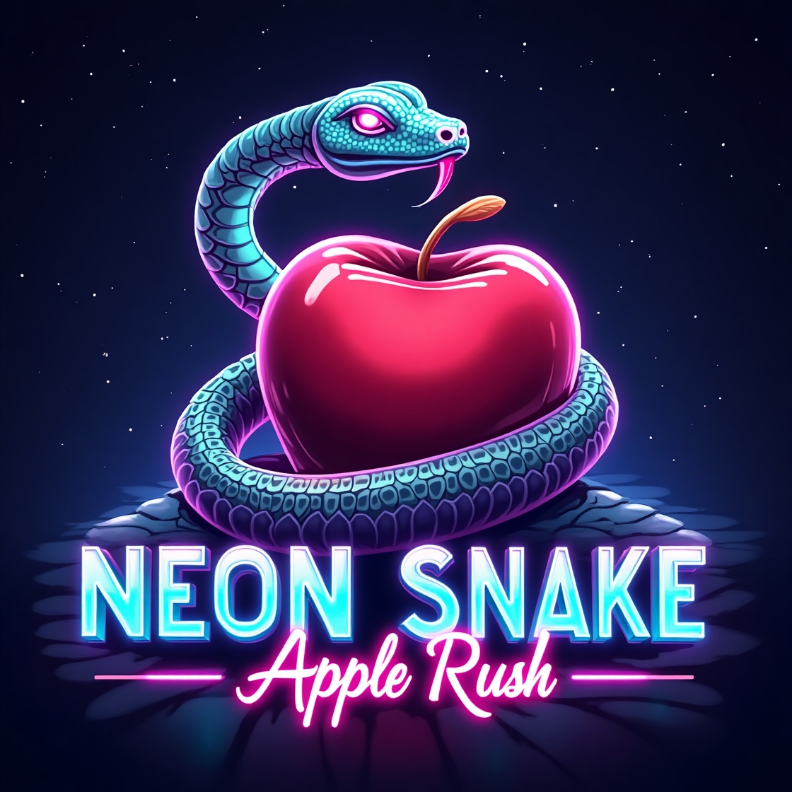Neon Snake: Apple Rush (Simple) by danisinho1313