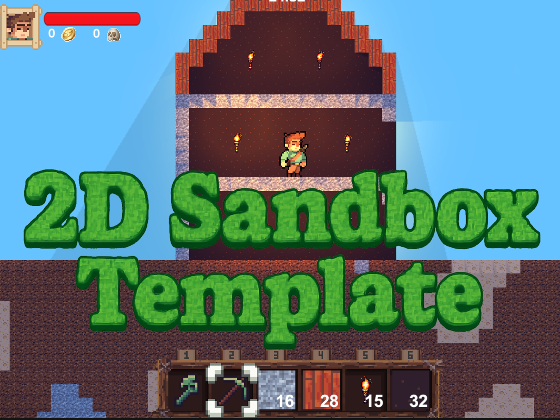 Terraria/2D Sandbox Template For Unity - SOURCE CODE!!!! by Zedtix