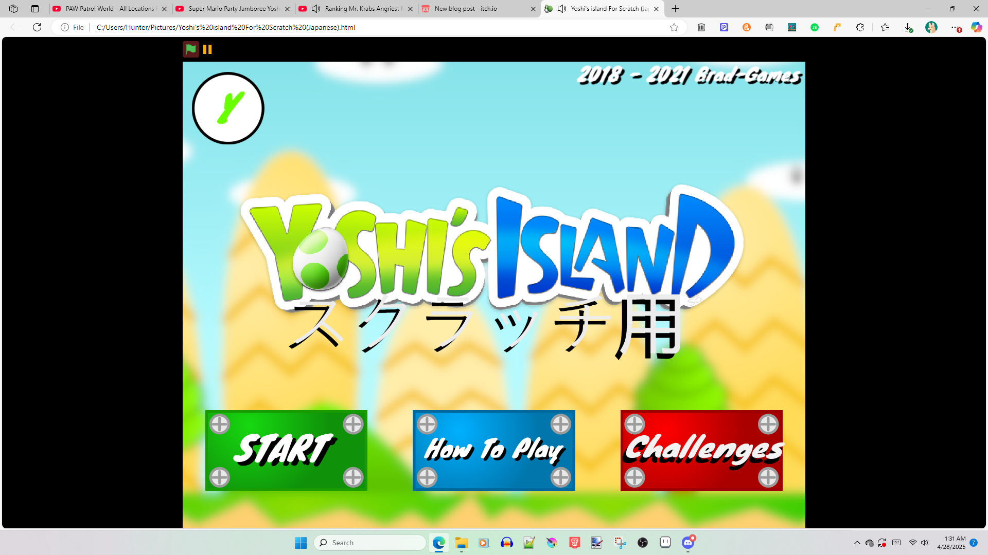 I've made a Japanese version of a First scratch game - itch.io