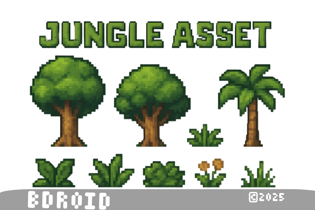 Jungle Asset Pack - Pixel Art by PIXEL YAM
