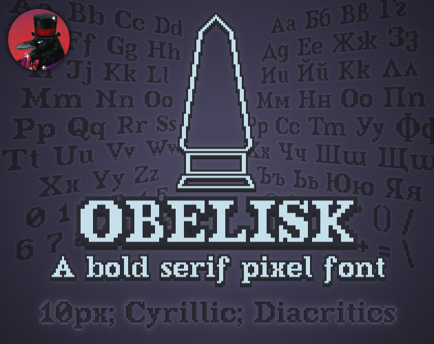 Obelisk - Pixel Font by Nikoichu