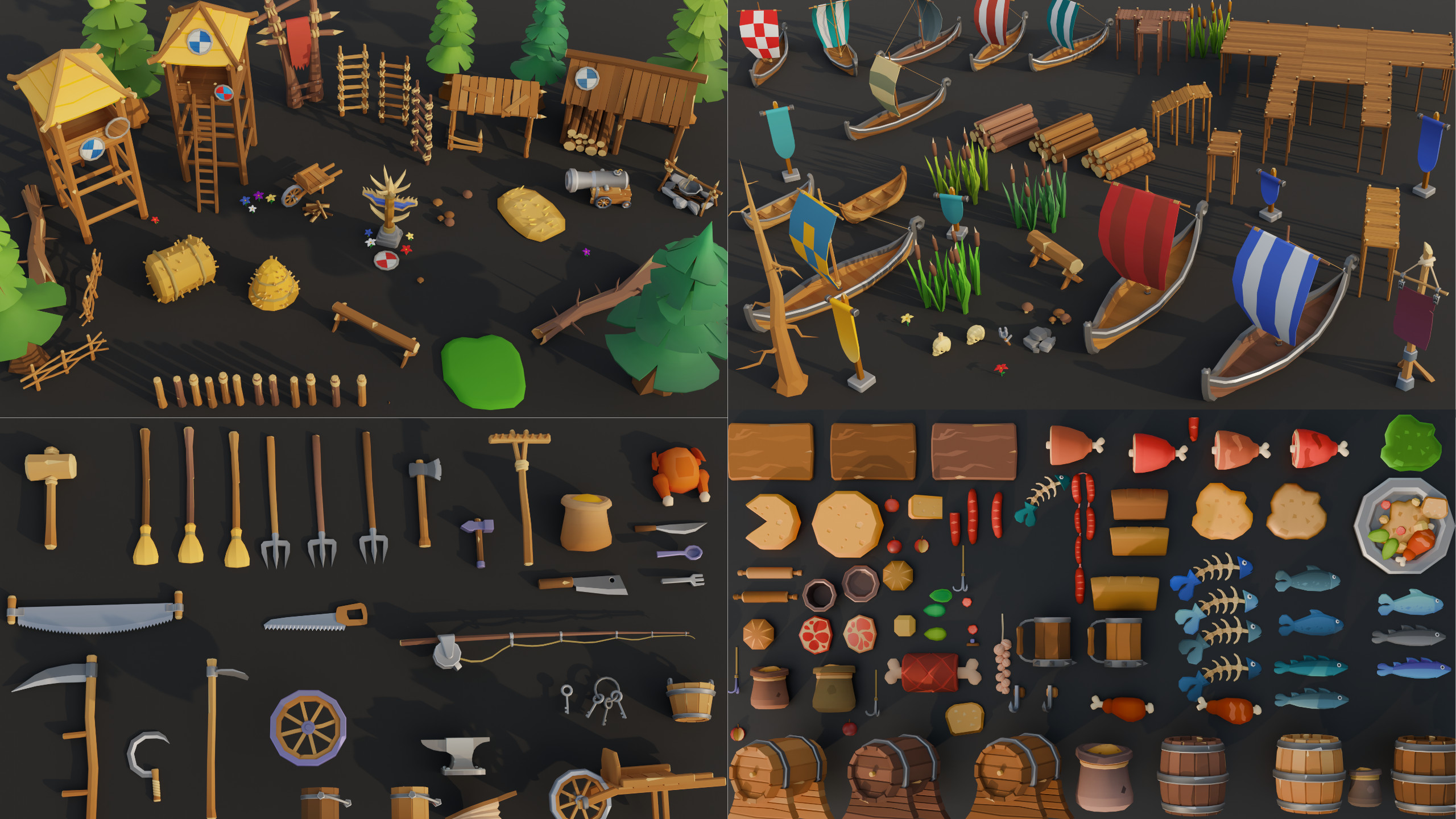 Medieval Megapack - Low Poly by RG Poly for Bundle for Cancer Research ...