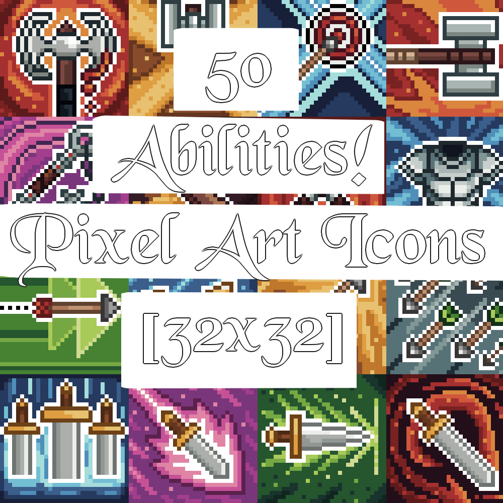 Pixel Art Abilities - Icons by Magicae! Games