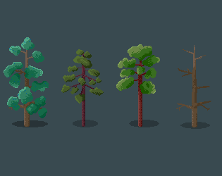 2d Top-Down Trees Asset Pack by Croatz