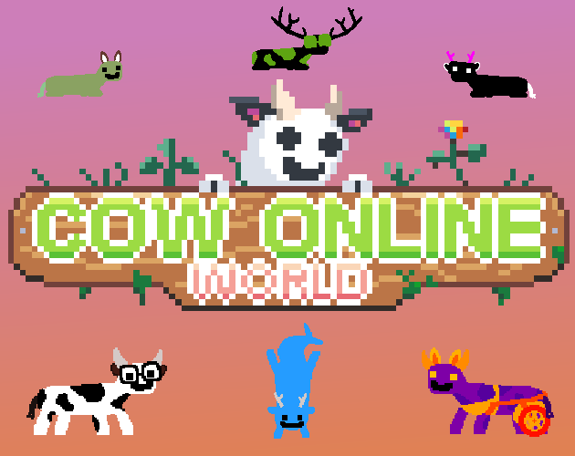 Cow Online World by pajamabeevegan