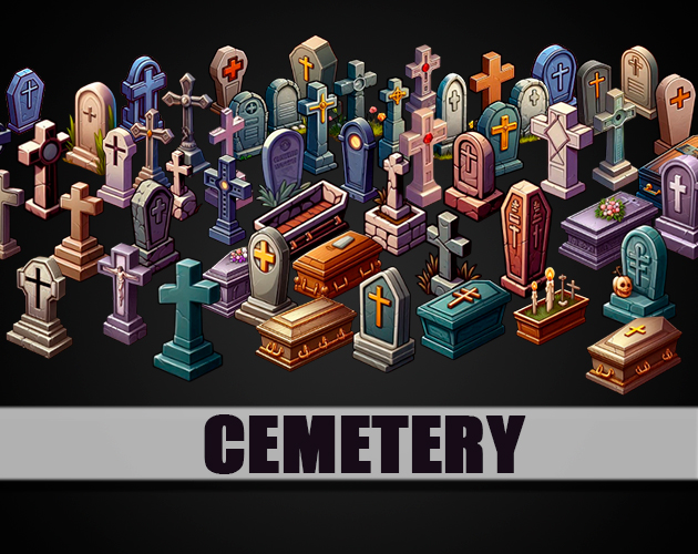 Pack 48 - Cemetery - 500 Sprites by FortressSide