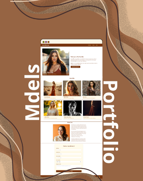 Model Portfolio Page 02 – Showcase Your Work & Get Booked by DESIGNA