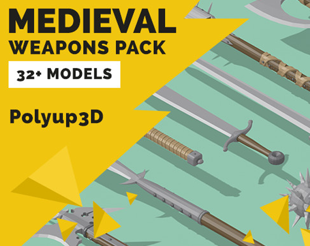 Low Poly Medieval Weapons Pack by Polyup3D