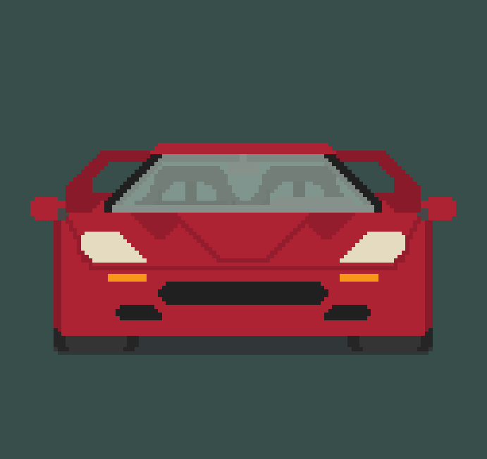 Free Pixel Sport Car Asset #2 by Pay 'n' Sprite