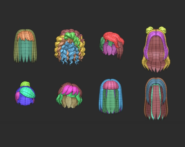 Female Hair Pack #1 by Ahmad Merheb