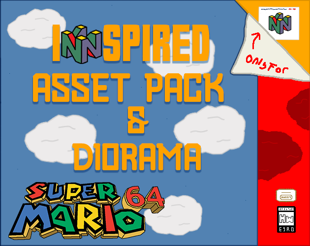 Super Mario 64 Inspired Asset pack & Diorama by HarryWatson