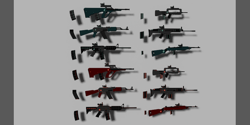 3D Gun Model Pack (Trial Asset) by OblivionStudio