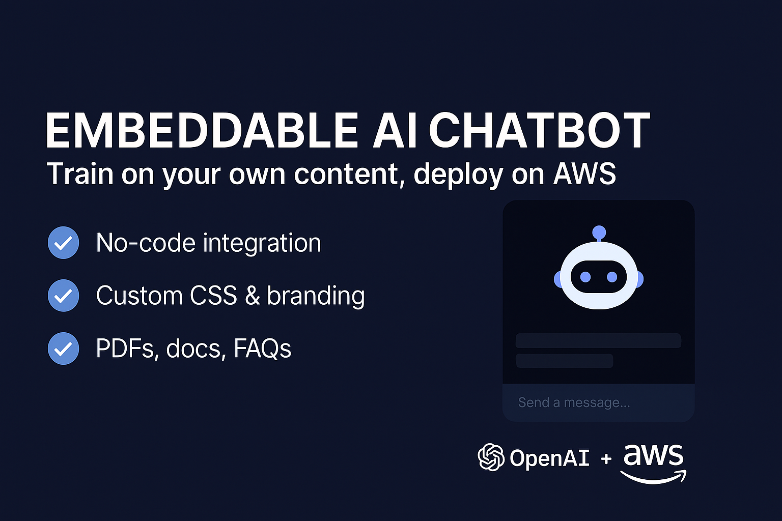 Embed-ready AI Chatbot Kit (OpenAI + AWS Lambda + PDF Support) by secloudai