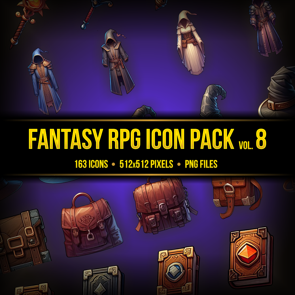 Fantasy RPG Game Inventory Icon Pack vol. 8 by pzUH