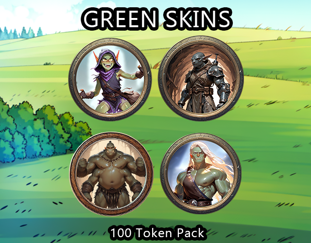 Green skin Tokens by WhaleBotanist