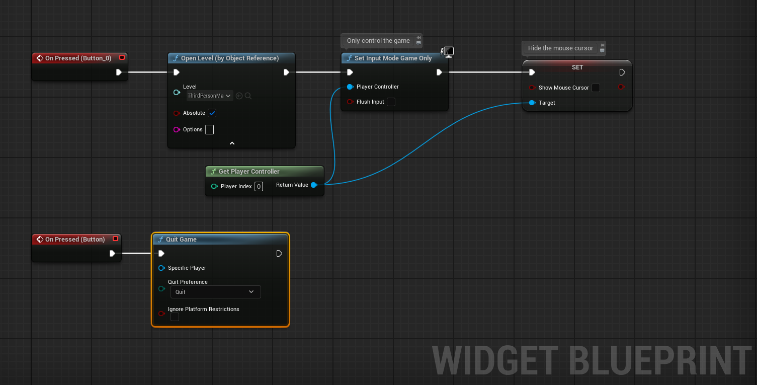 Widgets and Menu Blueprints - Coding 1 - Widgets and Menu by JamiRen