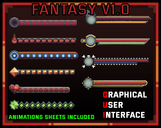 Devlog - Fantasy 1.0 Pixel Art RPG GUI by Androx