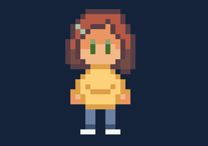 16x32 simple girl sprite by JINRTY