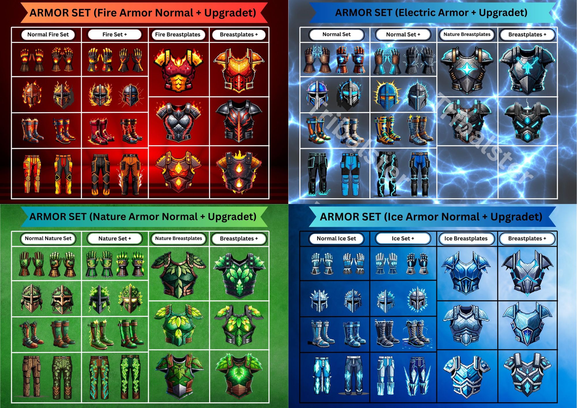[Bundle] Armor Icon Pack (8 Elements) by Tribals-Studios