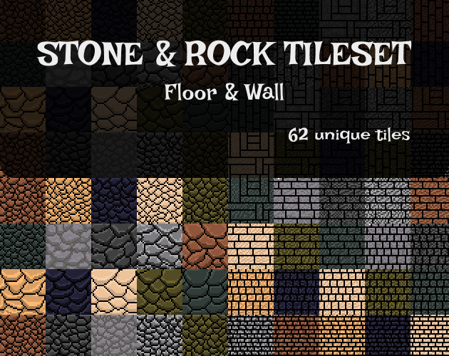 Pixel Art Stone Tileset by PixelKitty