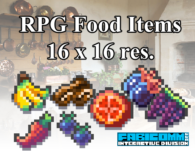 RPG Food Items Packs by Fabicomm Pro.