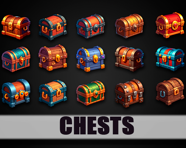Pack 51 - Chests - 800+ Sprites by FortressSide