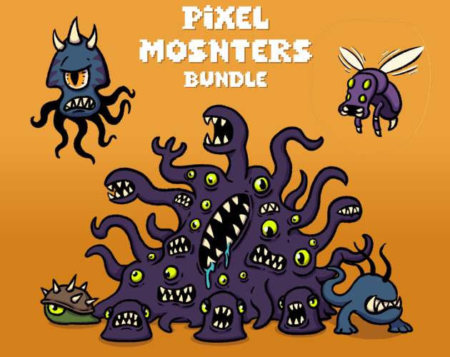 Pixel Monsters Bundle by Ismartal